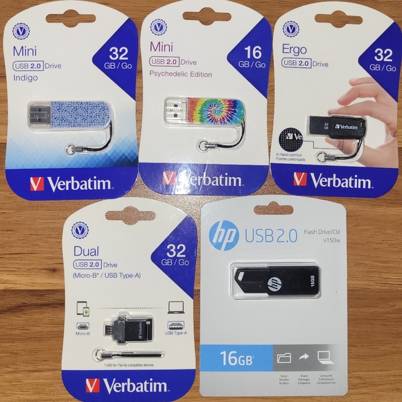 Verbatim | Office | Lot Of Usb Drives 5 Packs Total | Poshmark